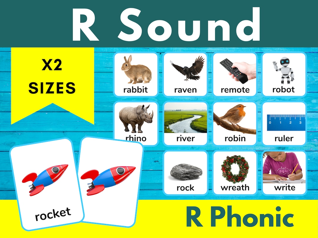 R Phonic R Sound Printable Speech Sound Cards Phonics Word Lists ...