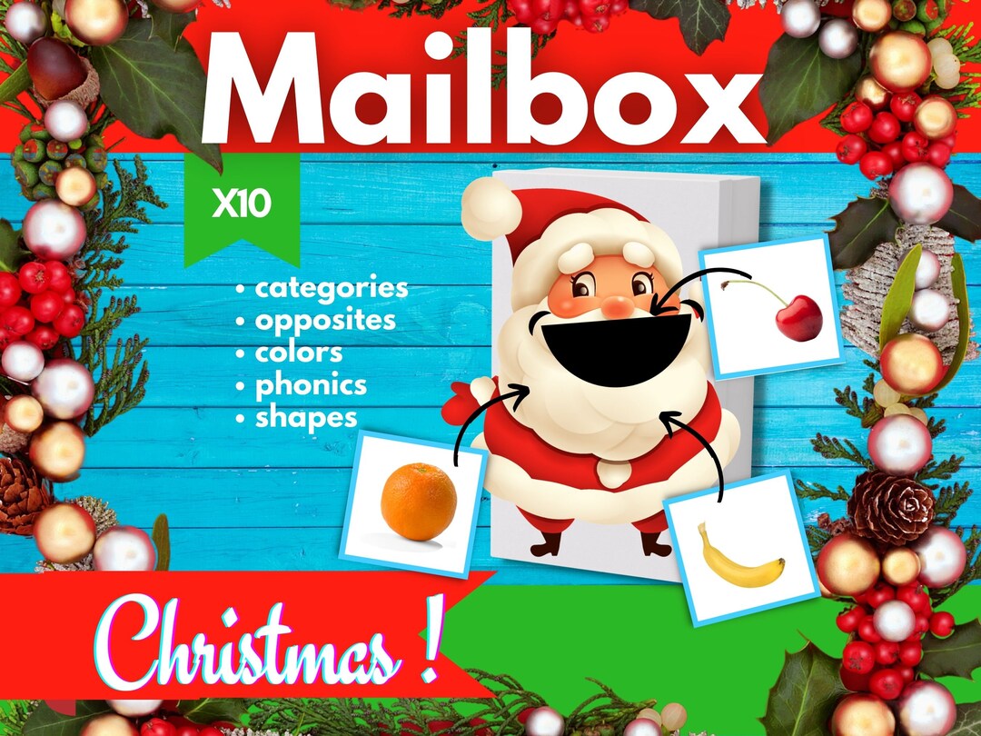 CHRISTMAS Mailboxes for Sorting Categories Matching Organizing Post Box ...