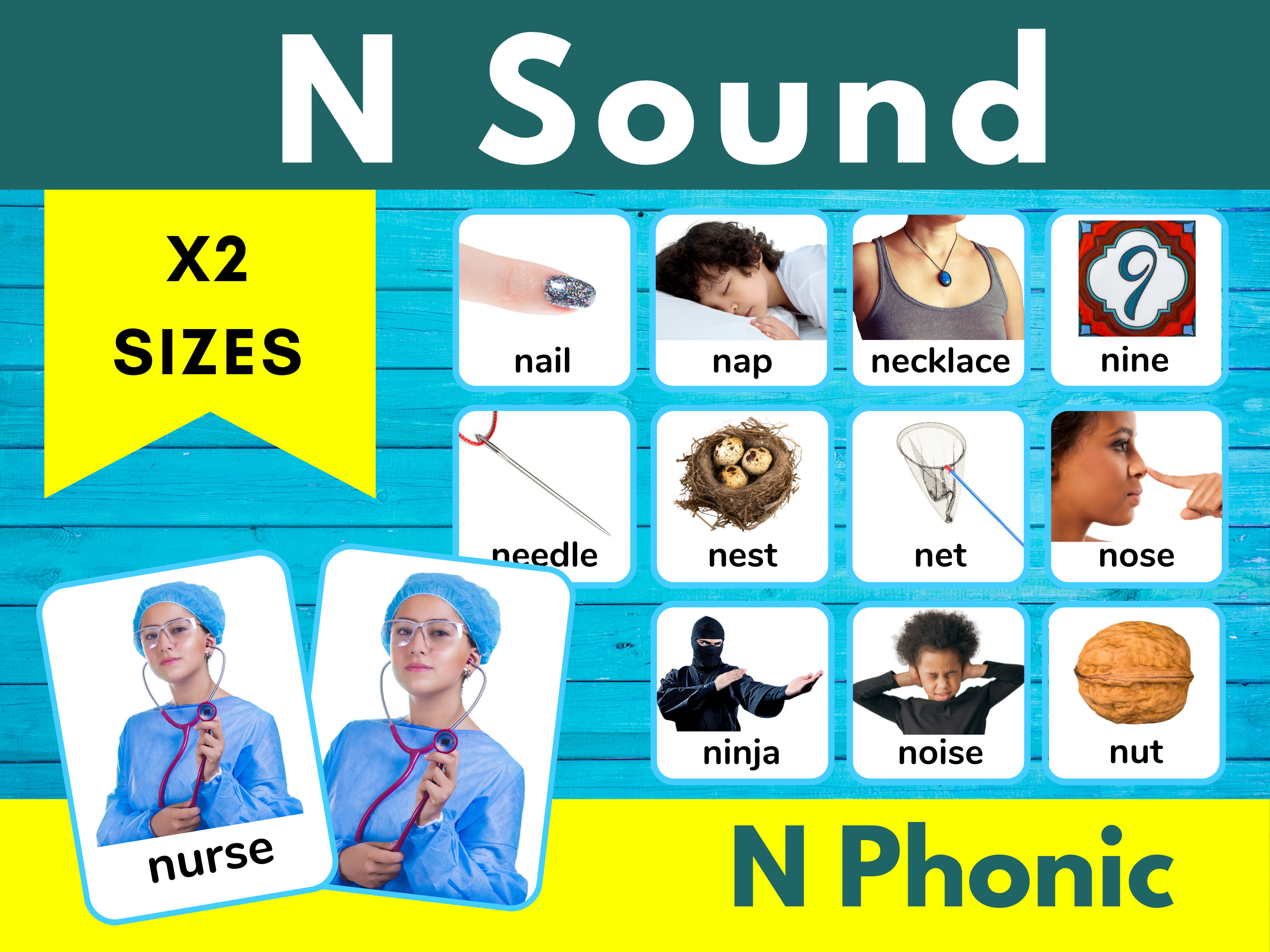 N Phonic N Sound Printable Speech Sound Cards Phonics - Etsy