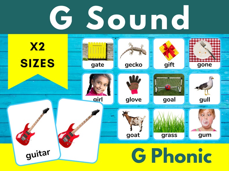G Phonic G Sound Printable Speech Sound Cards Phonics Word Lists ...