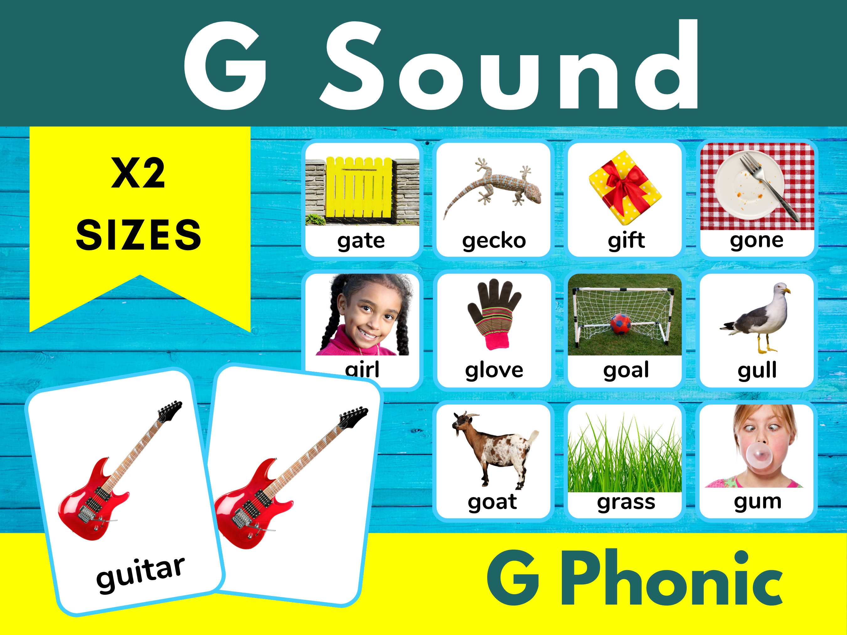 G Phonic G Sound Printable Speech Sound Cards Phonics Word Lists ...
