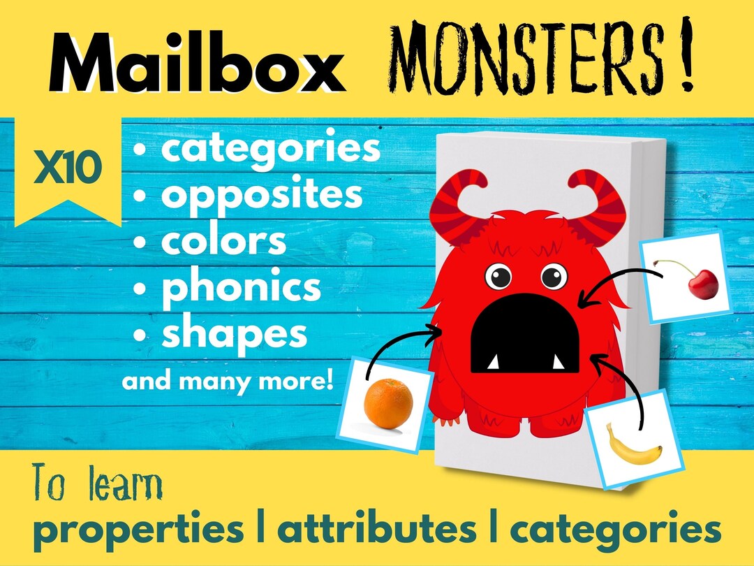 Mailbox Monsters for Sorting Categories Matching Organizing Post Box ...