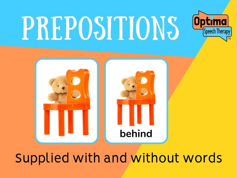 PREPOSITION Flashcards Printable Cards Speech Therapy - Etsy
