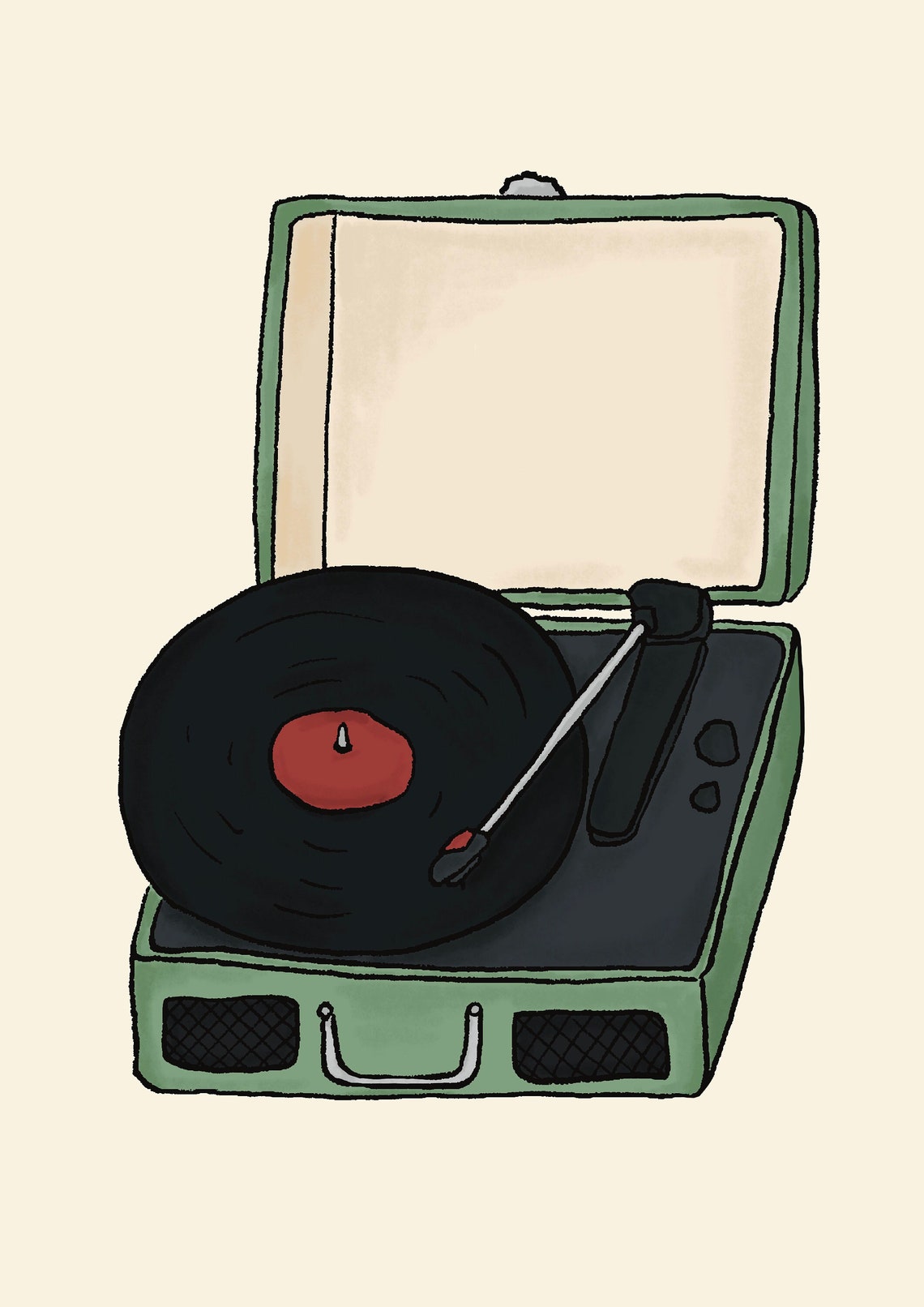 Record Player Sticker - Etsy