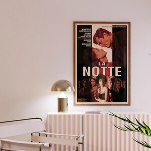 La Notte (1961) | Michelangelo Antonioni Italian Film Poster - Etsy