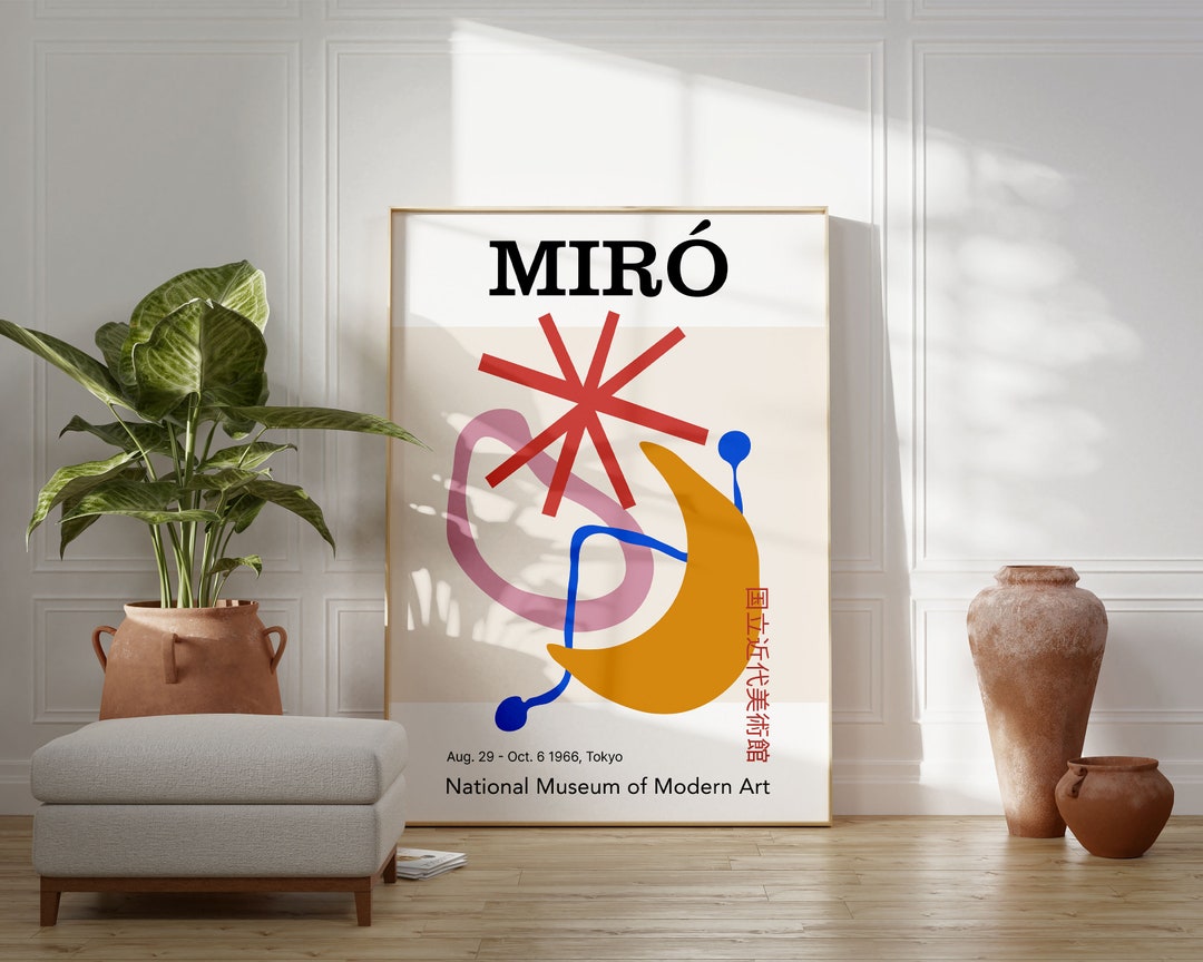 Joan Miró Exhibition Poster Mid-century Modern Poster - Etsy