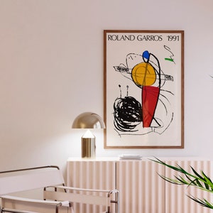 Roland Garros, 1991 | Joan Miro Tennis Poster | Museum-quality Giclée ...
