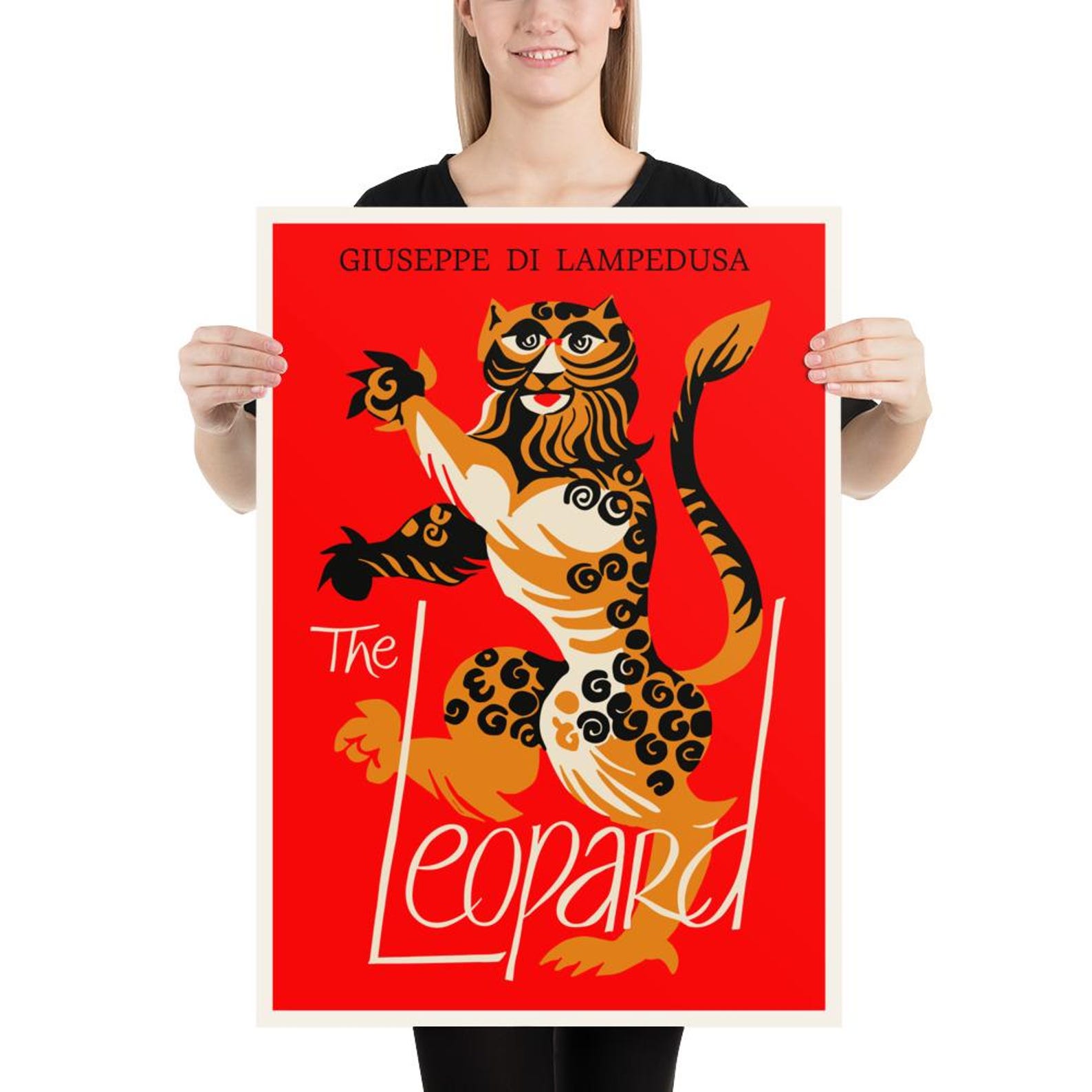 The Leopard Book Cover Poster, Mid-century Modern Wall Art - Etsy