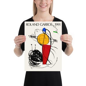Roland Garros, 1991 | Joan Miro Tennis Poster | Museum-quality Giclée ...