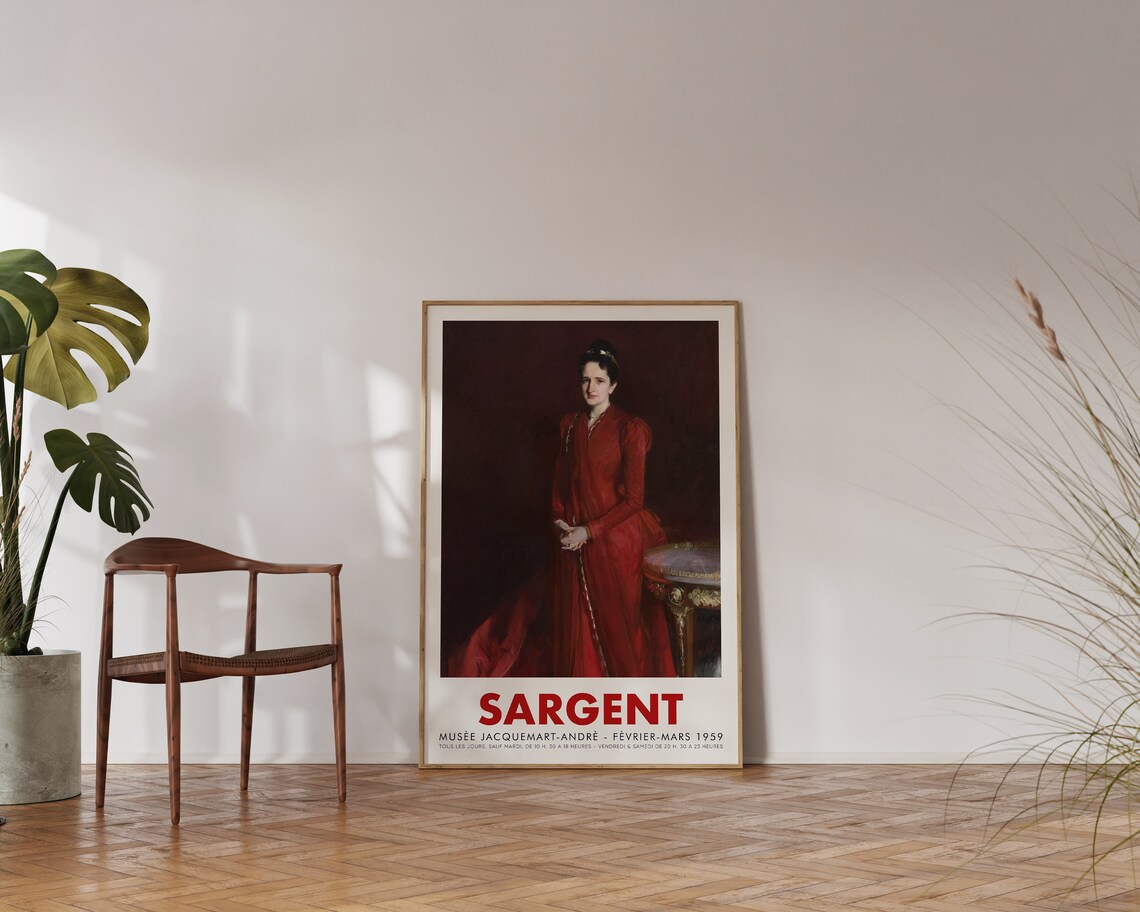 John Singer Sargent Exhibition Poster | Portrait of Mrs. Elliott Fitch ...