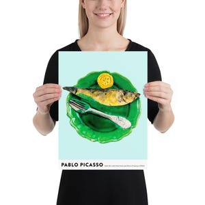 Picasso Art Print | Still-life With Fish Fork and Slice of Lemon (1955 ...