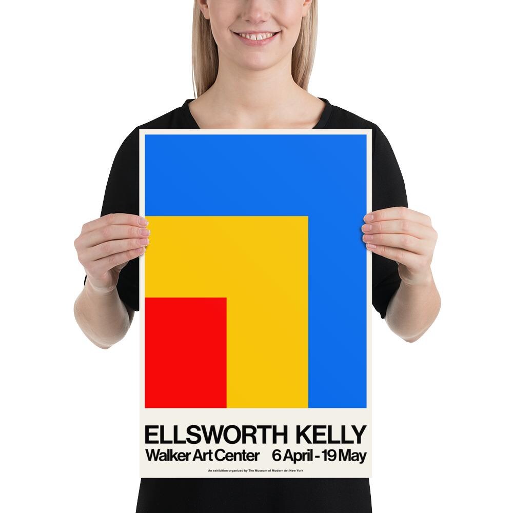 Ellsworth Kelly Exhibition Poster | Mid-century Modern Art - Etsy