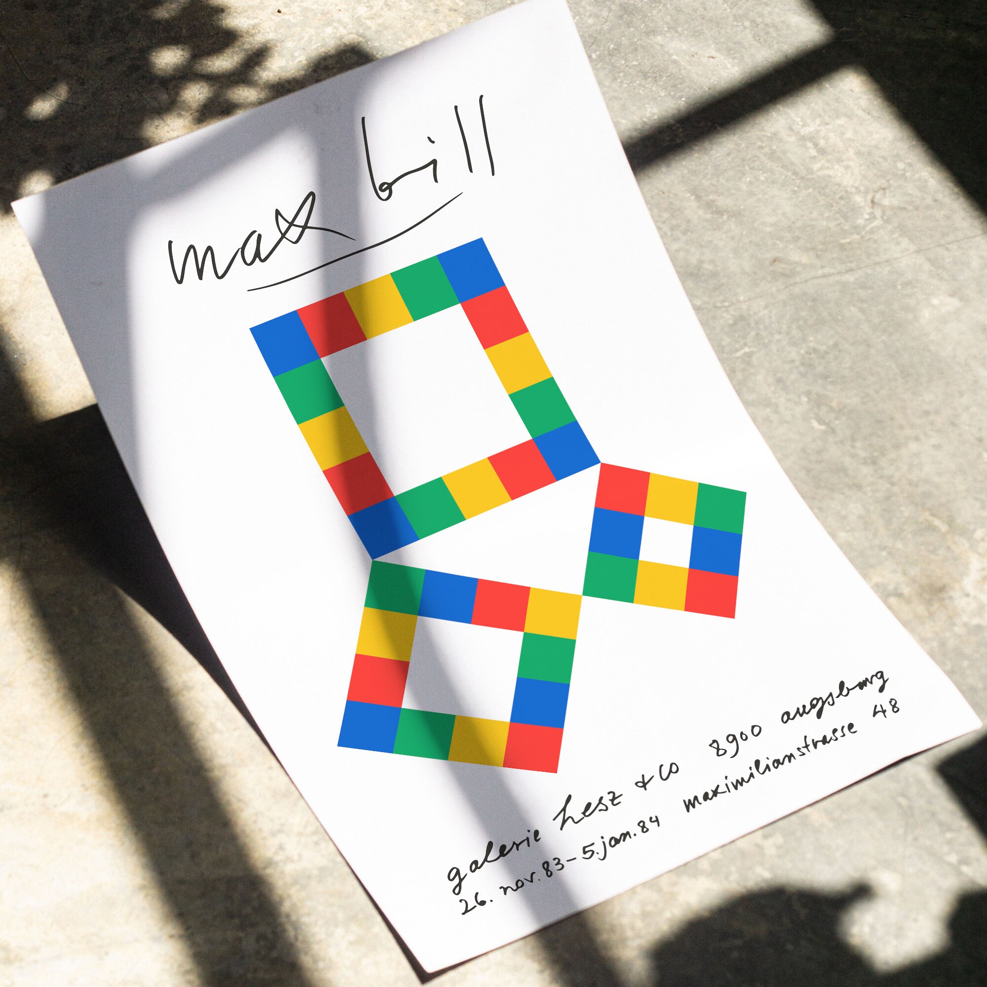 Max Bill Poster Galerie Hesz 1984 - Etsy Schweiz