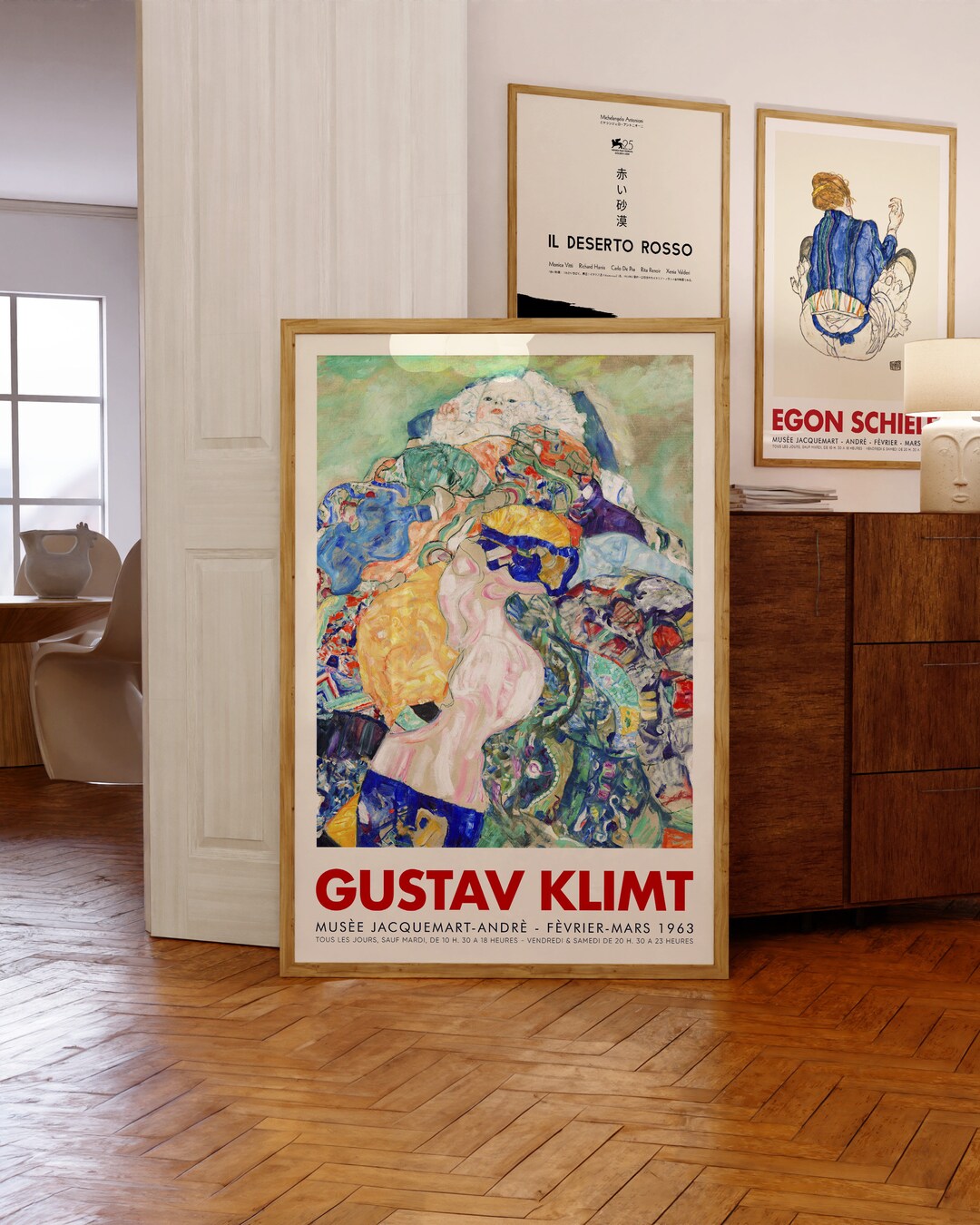 Gustav Klimt Exhibition Poster | Baby (cradle), 1917 | Museum-quality ...