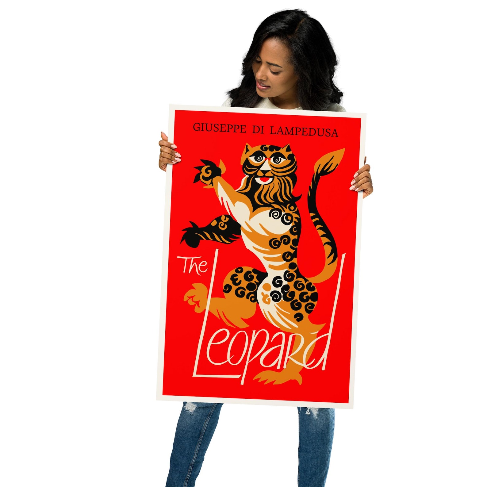 The Leopard Book Cover Poster, Mid-century Modern Wall Art - Etsy