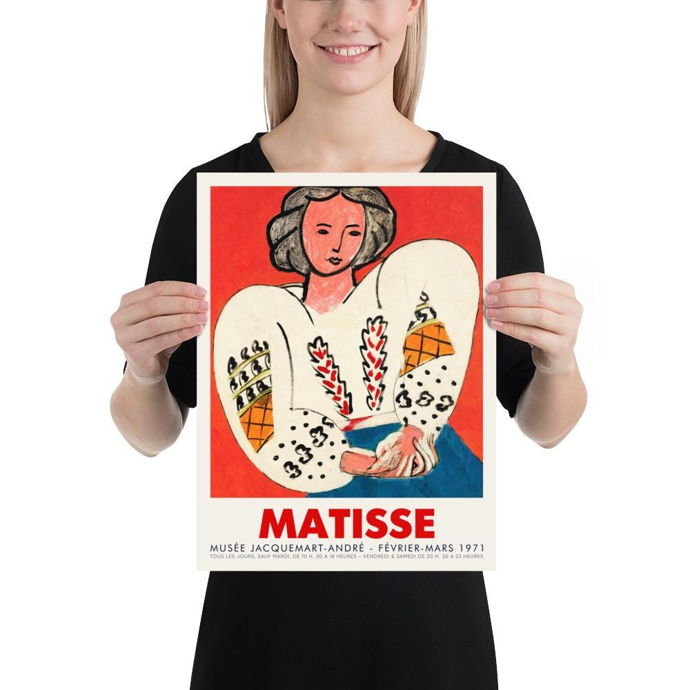 Matisse Exhibition Poster | La Blouse Roumaine, 1940 | Musée Jacquemart ...