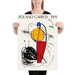 Roland Garros, 1991 | Joan Miro Tennis Poster | Museum-quality Giclée ...