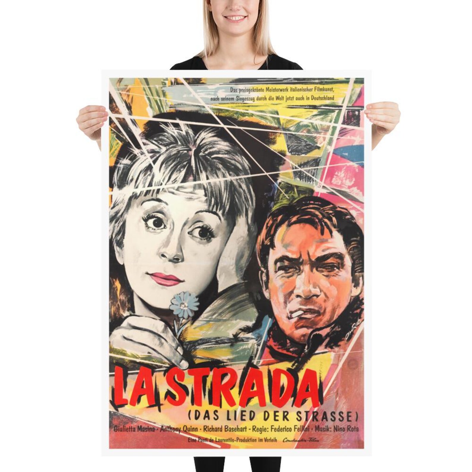 La Strada German Movie Poster, 1954 | Das Lied Der Strasse | by ...