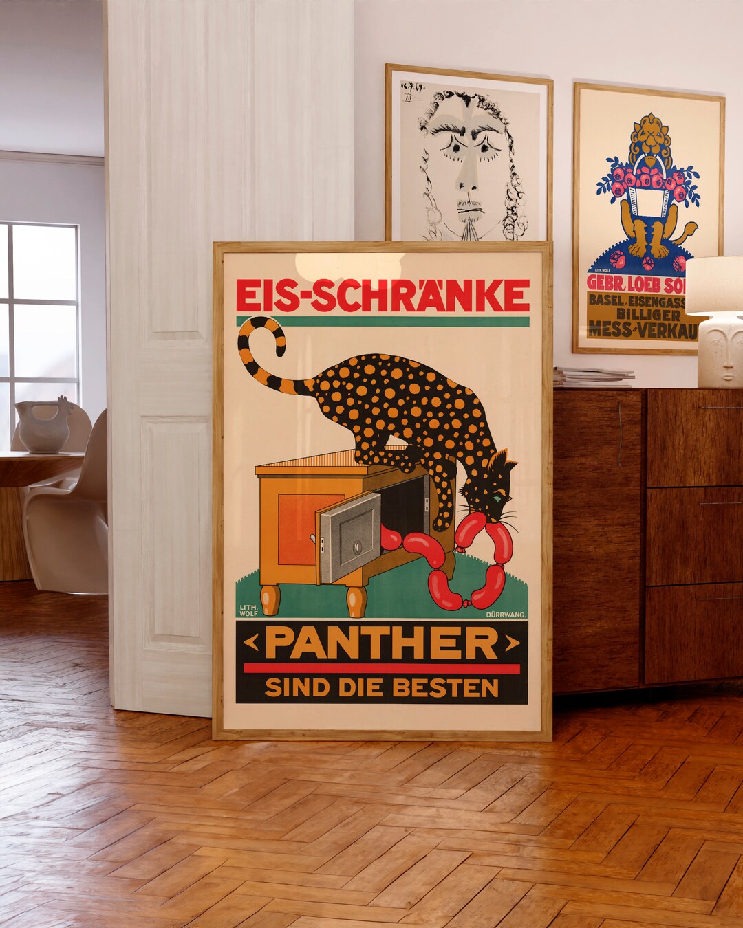Swiss Advertising Posters Panther Refrigerator by Rudolf Dürrwang, 1915 ...