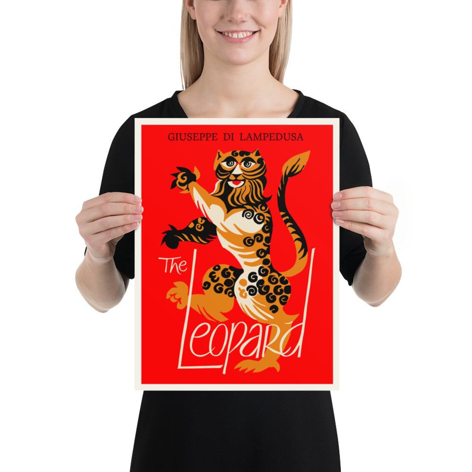 The Leopard Book Cover Poster, Mid-century Modern Wall Art - Etsy