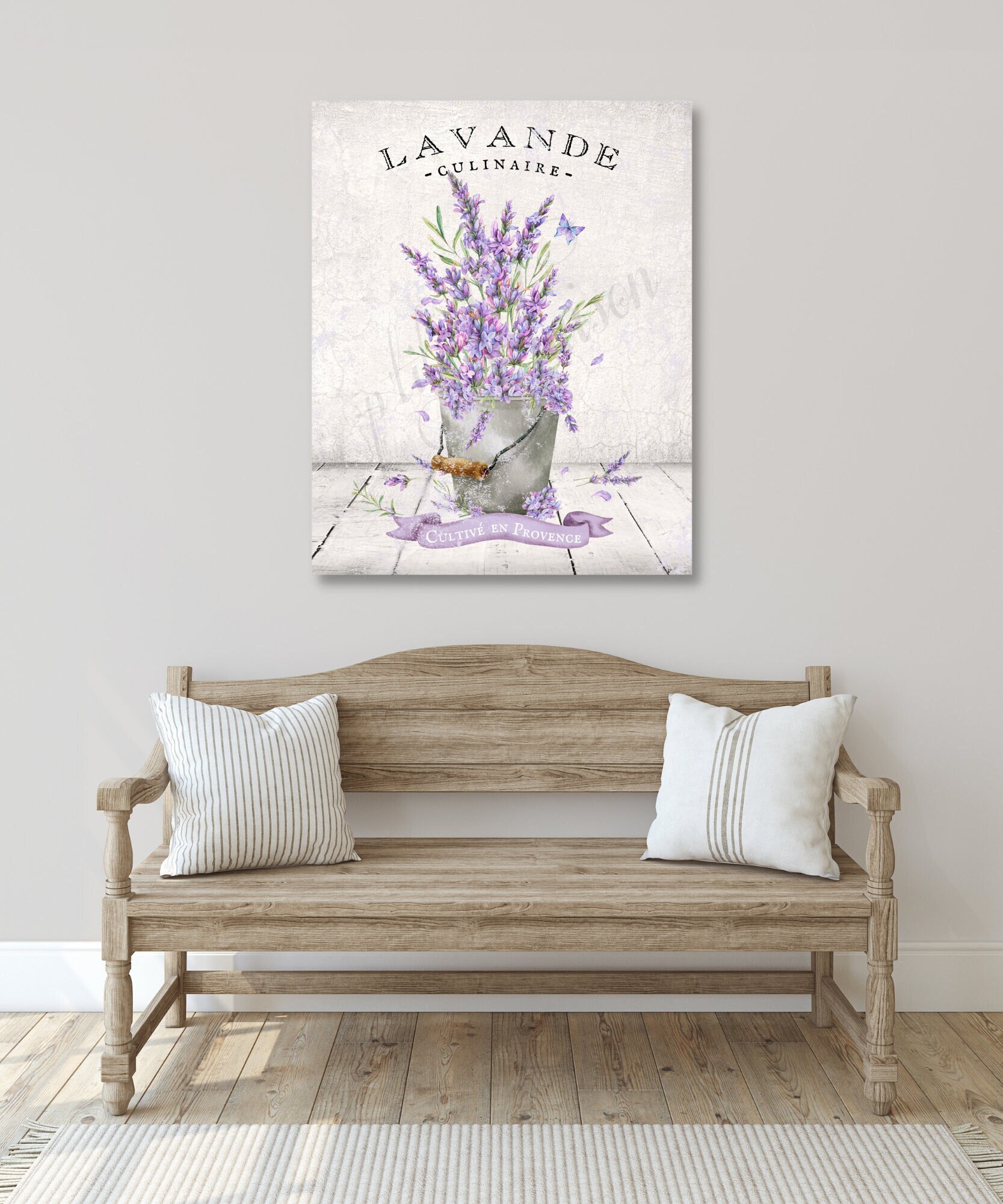 Lavender Kitchen Sign, Vintage Lavender Wall Decor, French Country Wall ...