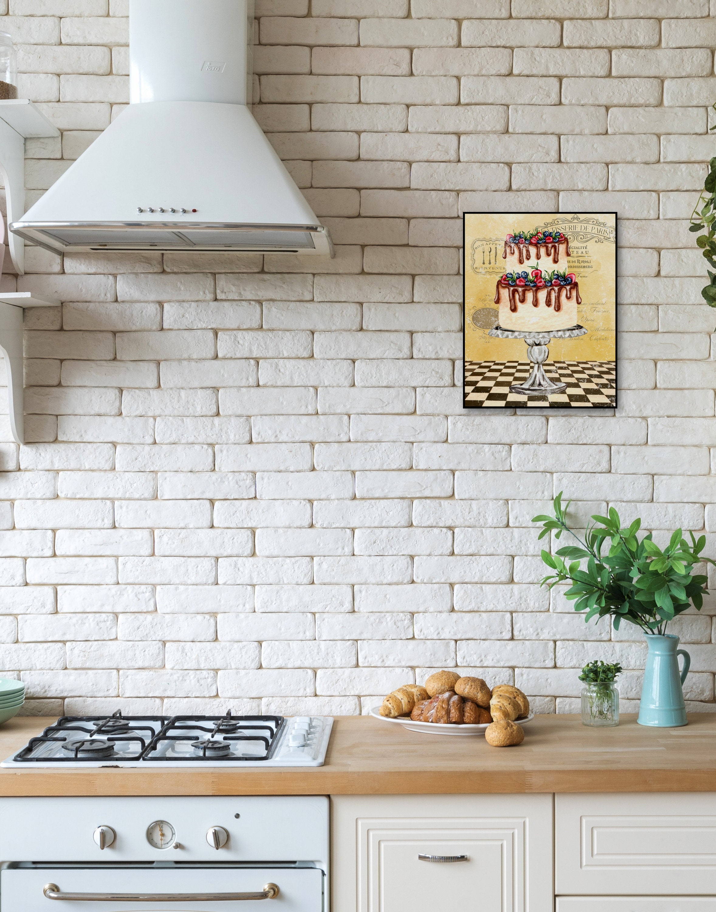 French Cake Kitchen Sign, Boulangerie Wall Decor, Patisserie Wall Art ...