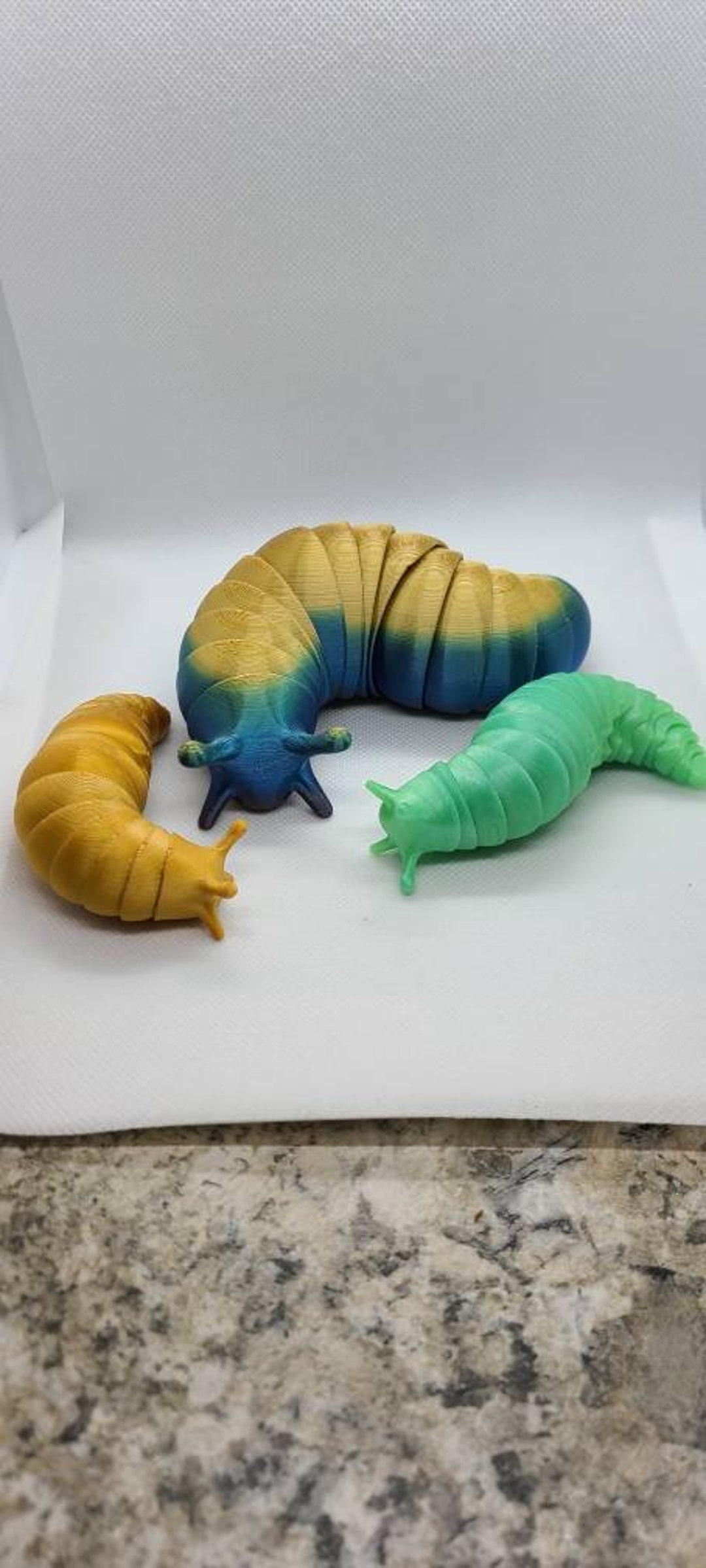 3D Printed Articulated Slug Fidget Toy - Etsy