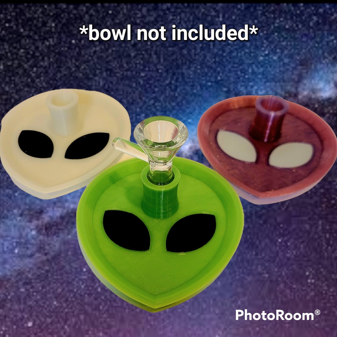 Alien Bowl Banger Holder, Single Bowl Holder, 14mm Bowl Display, Glass ...