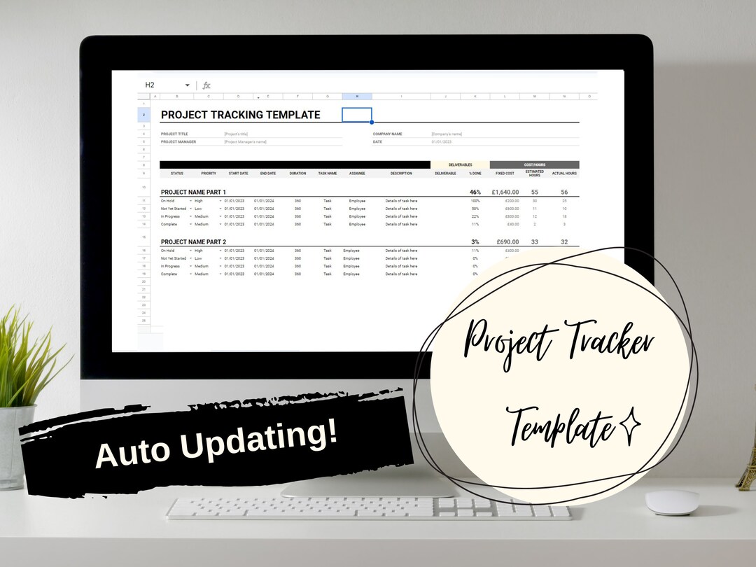Project Management Planner Template Business Project Tracker Personal ...