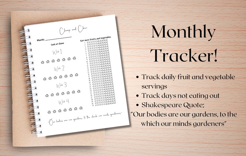 Food Tracker, Fruit and Vegetable Tracker, Diet, Health Tracker, Daily ...