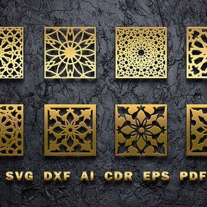 Arabic Moroccan Islamic Pattern SVG & Vector Line Art 2 Template - Etsy