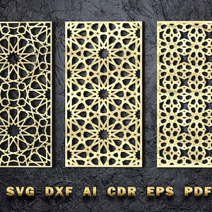 Arabic Moroccan Geometric Islamic Pattern Template in SVG, DXF, Ai, PDF ...