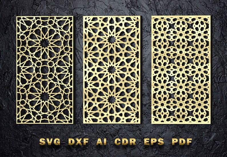 Arabic Moroccan Geometric Islamic Pattern Template in SVG, DXF, Ai, PDF ...
