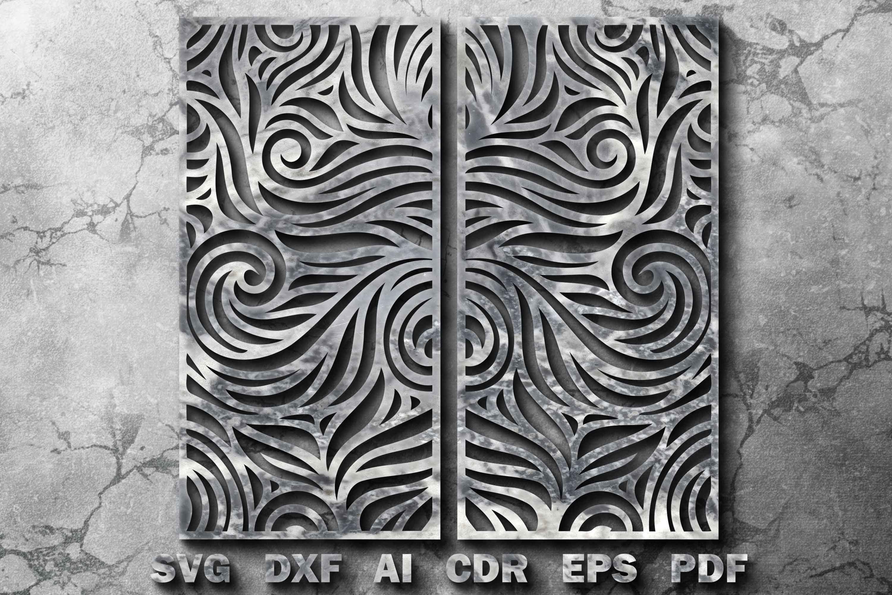 Panel Pattern Template 1 for Windows Divider Fence With Dxf Svg Ai Cdr ...