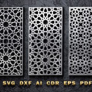 Arabic Moroccan Geometric Islamic Pattern Template in SVG, DXF, Ai, PDF ...