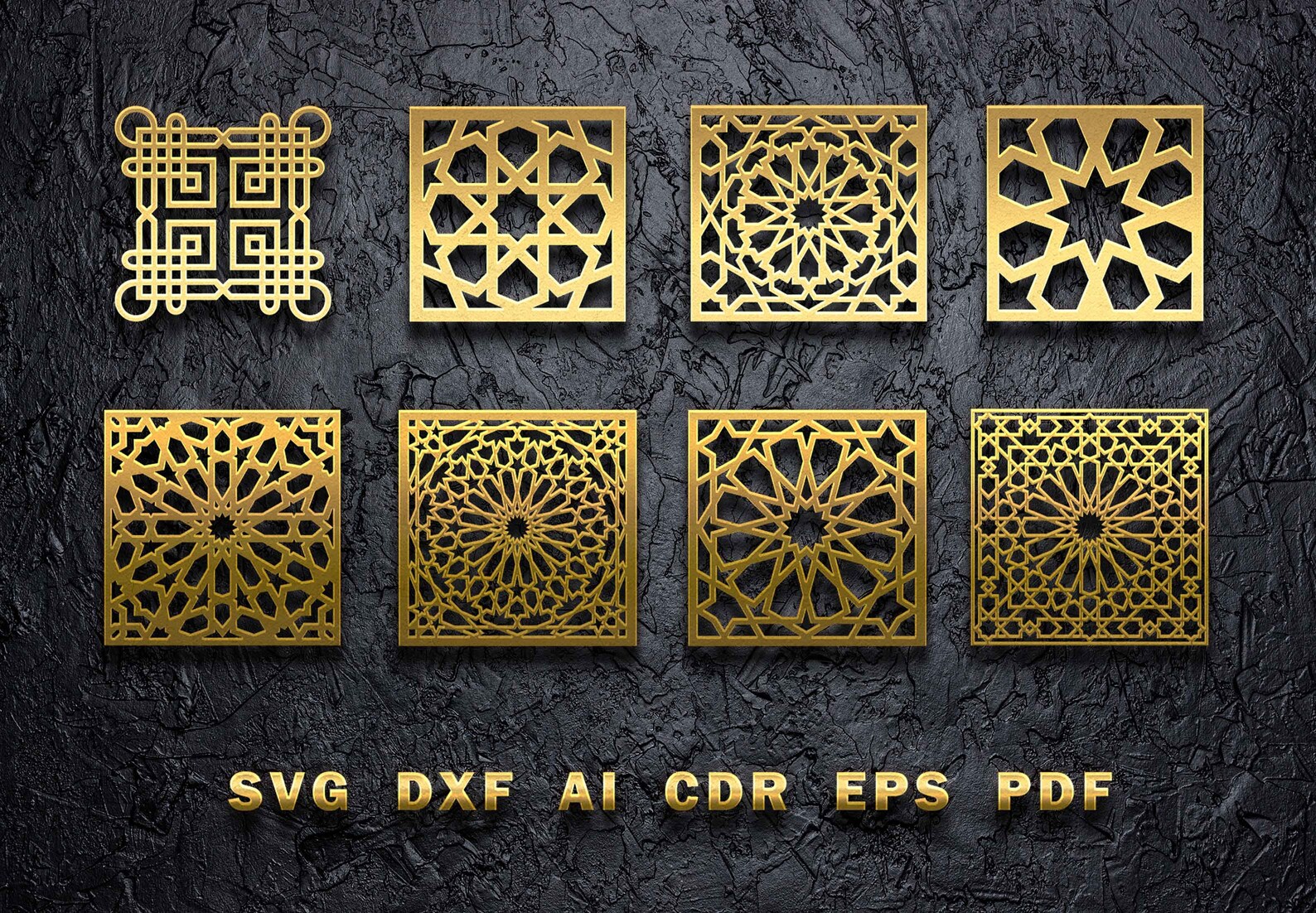 Arabic Moroccan Islamic Pattern SVG & Vector Line Art 3 - Etsy