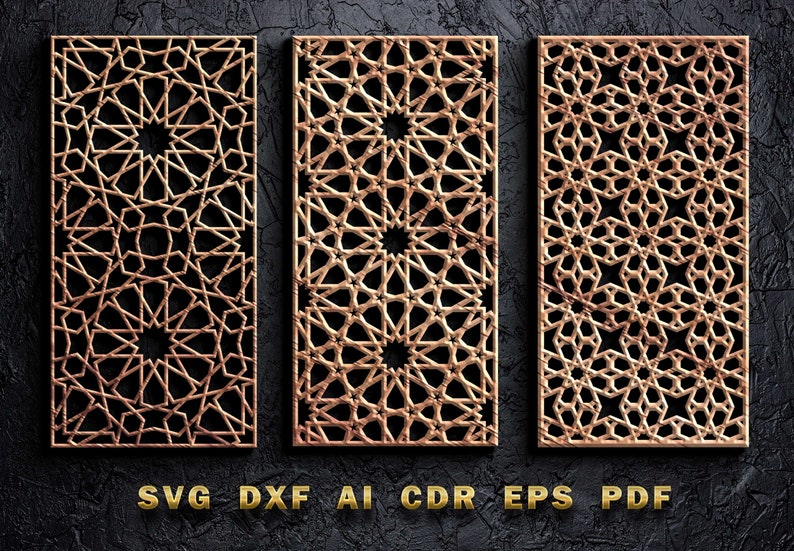 Arabic Moroccan Geometric Islamic Pattern Template in SVG, DXF, Ai, PDF ...