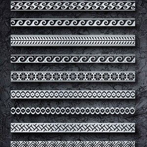 Borders List Pattern With Svg Dxf Eps Cdr & Vector Line Art Template ...