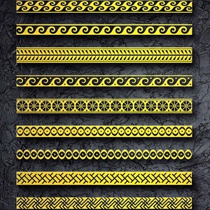 Borders List Pattern With Svg Dxf Eps Cdr & Vector Line Art Template ...