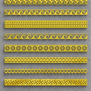 Borders List Pattern With Svg Dxf Eps Cdr & Vector Line Art Template ...