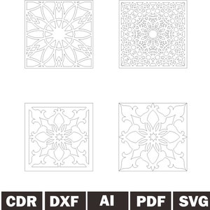 Arabic Moroccan Islamic Pattern SVG & Vector Line Art 2 Template - Etsy