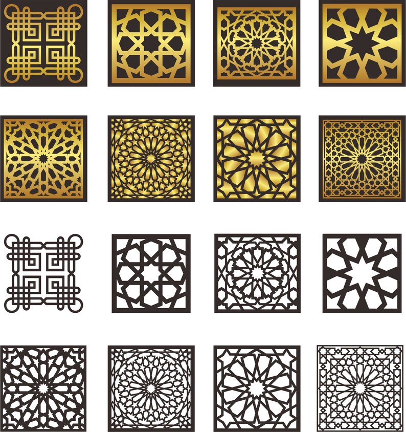 Arabic Moroccan Islamic Pattern SVG & Vector Line Art 3 - Etsy