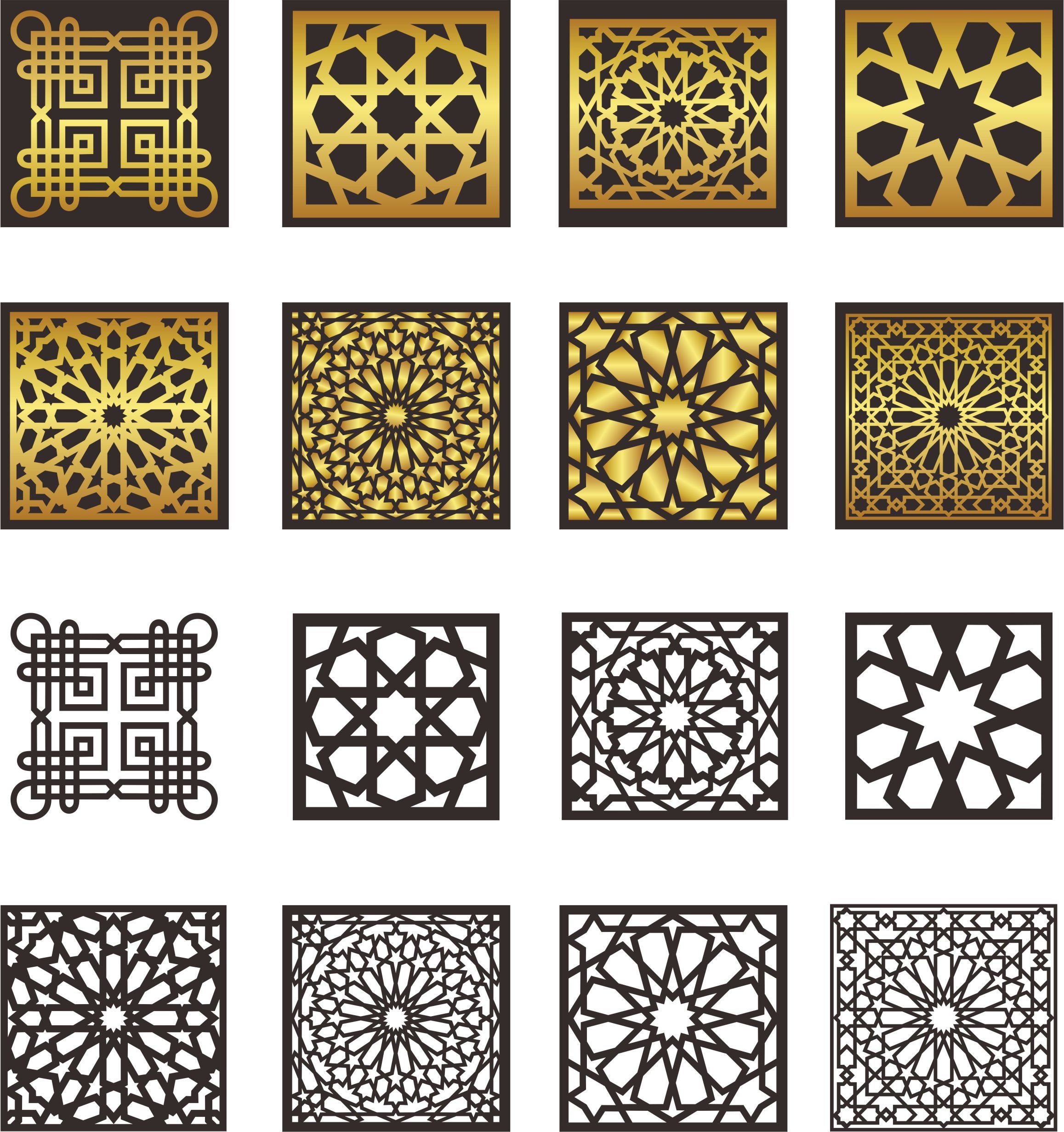 Arabic Moroccan Islamic Pattern SVG & Vector Line Art 3 - Etsy