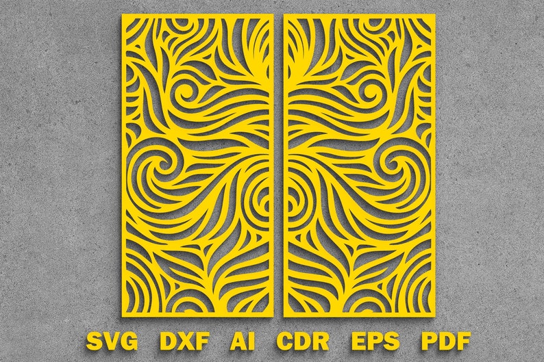 Panel Pattern Template 1 for Windows Divider Fence With Dxf Svg Ai Cdr ...
