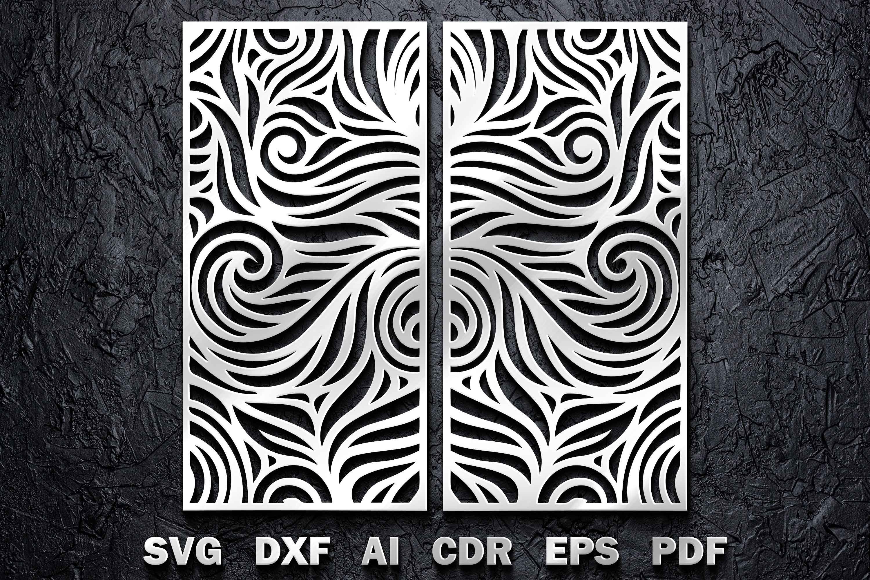 Panel Pattern Template 1 for Windows Divider Fence With Dxf Svg Ai Cdr ...