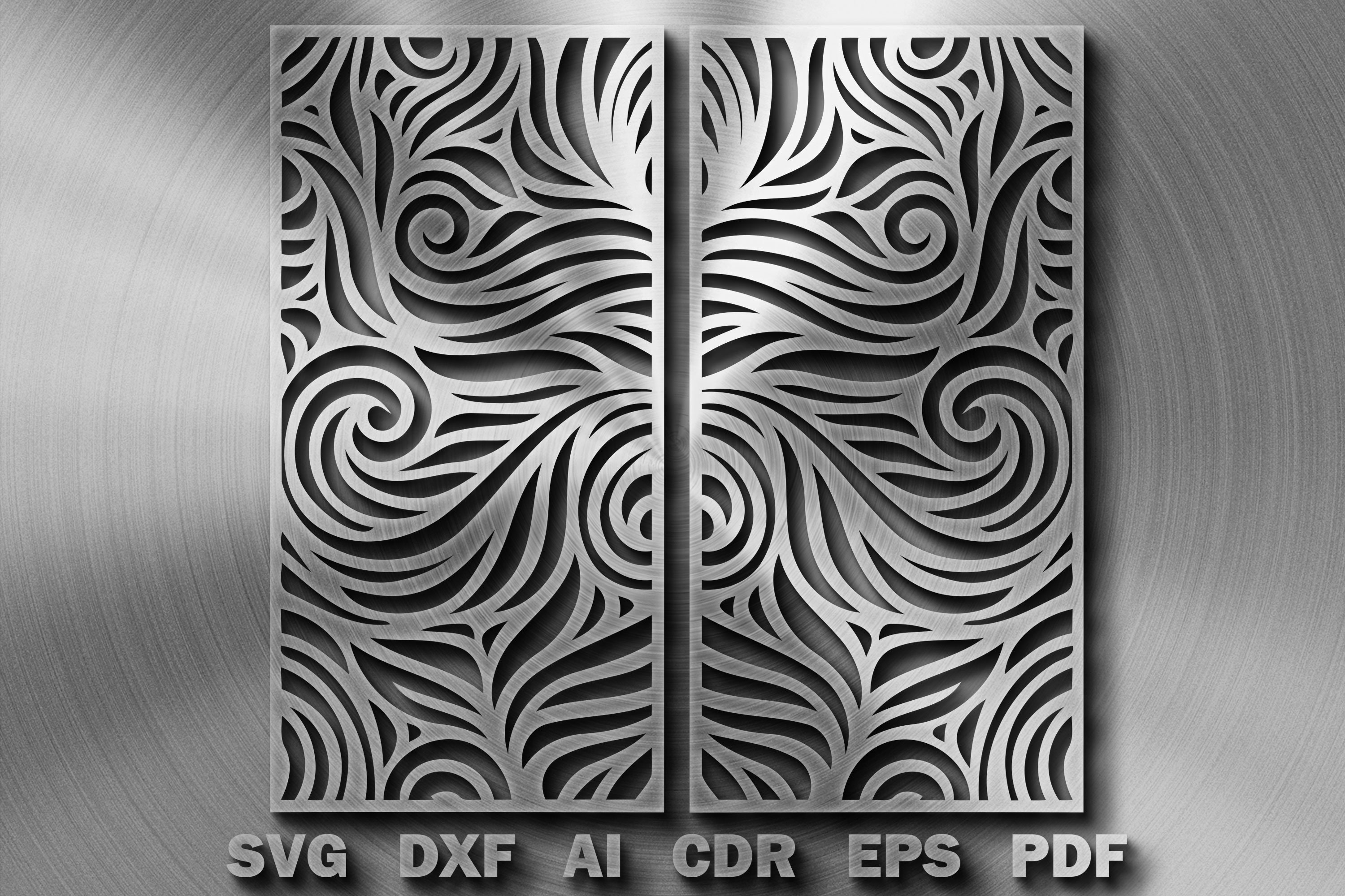 Panel Pattern Template 1 for Windows Divider Fence With Dxf Svg Ai Cdr ...