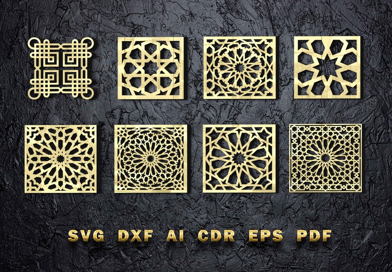 Arabic Moroccan Islamic Pattern SVG & Vector Line Art 3 - Etsy