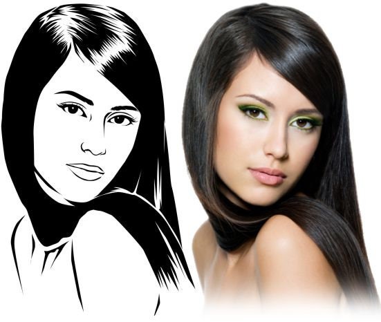 Photo to Line Art Stencil Vector With 6 File Formats Svg Dxf Pdf Ai Cdr ...