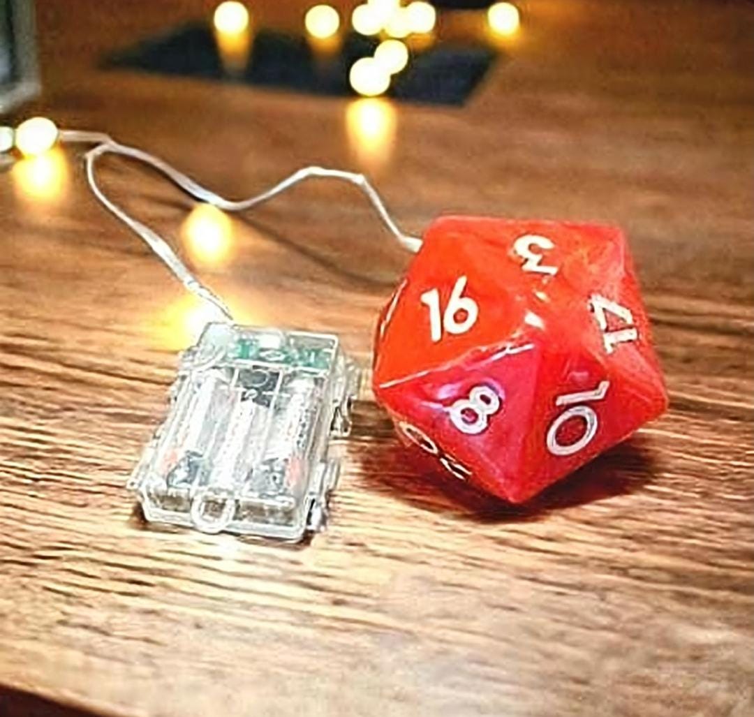 Large D20 Icosahedron Die, Lighted Polyhedral Dice, Personalized Gift ...
