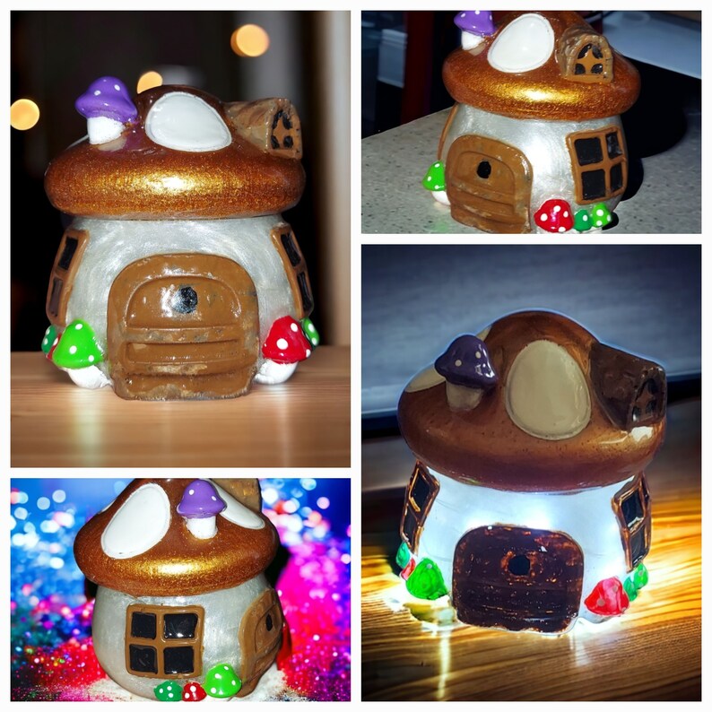 Fairy House Mushroom Jar Faery House Fayrie Fae Faye - Etsy